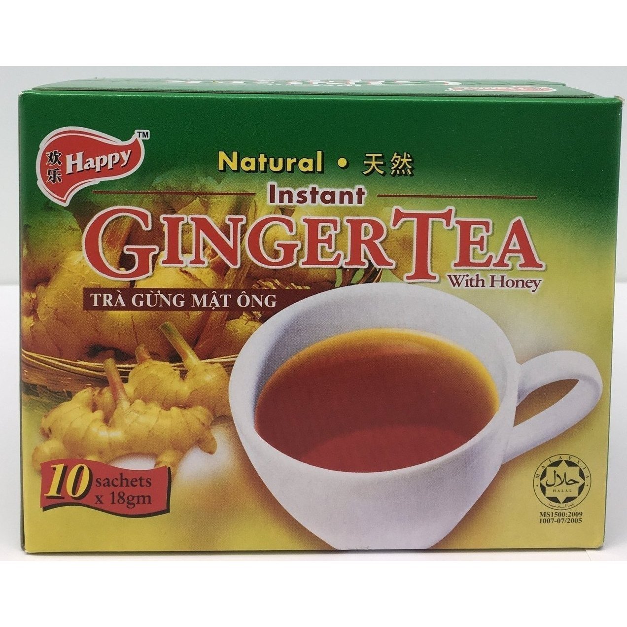 I008H Happy Brand - Instant Ginger Tea 10x18g - 24 box / 1 CTN – New ...